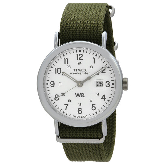 Timex Weekender Quartz White Dial Watch TW2W86000 194366378573 ...