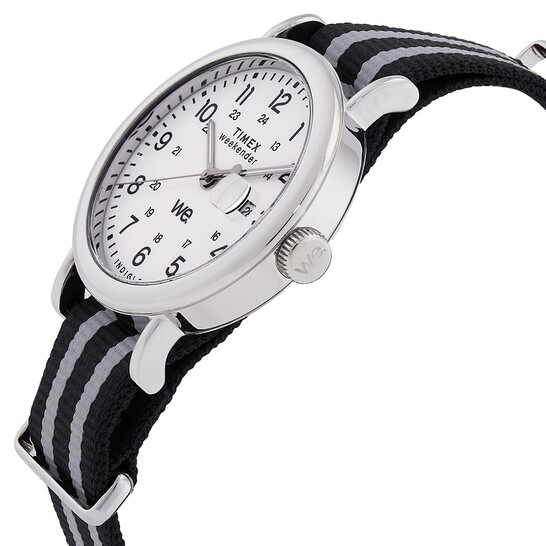 Timex Weekender Quartz White Dial Watch TW2W86300VQ 194366378603 ...