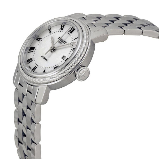 Tissot Bridgeport Automatic Mother of Pearl Dial Ladies Watch T0970071111300 T097.007.11.113.00 ...
