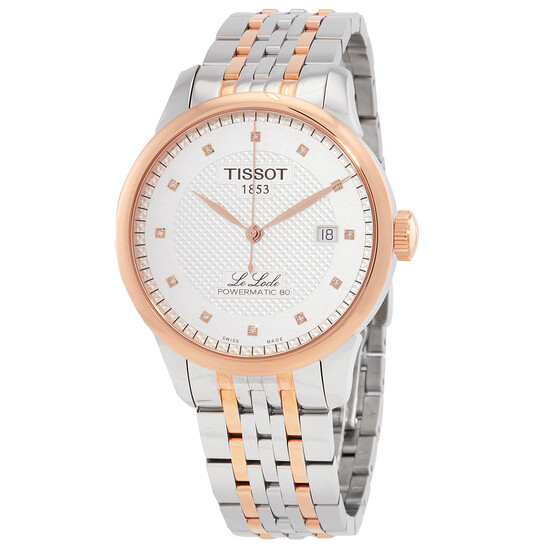 Tissot Le Locle Powermatic 80 Automatic Diamond Silver Dial Men's Watch ...