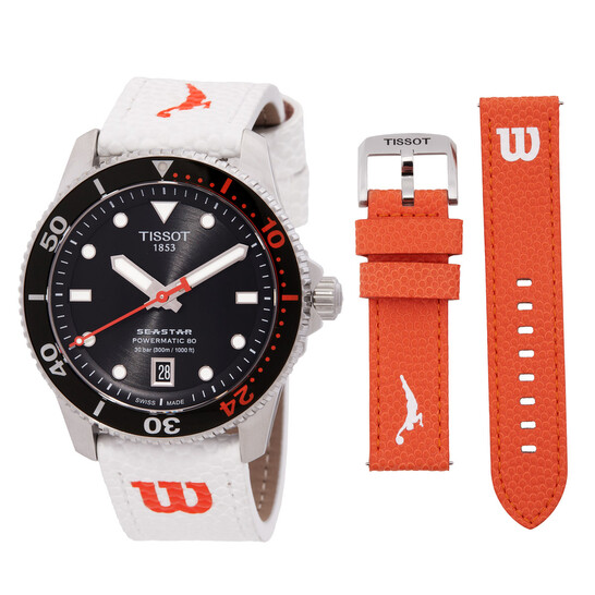 Tissot Seastar Wilson WNBA Automatic Black Dial Unisex Watch ...