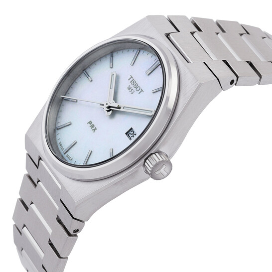 Tissot PRX Quartz White Mother of Pearl Dial Ladies Watch ...