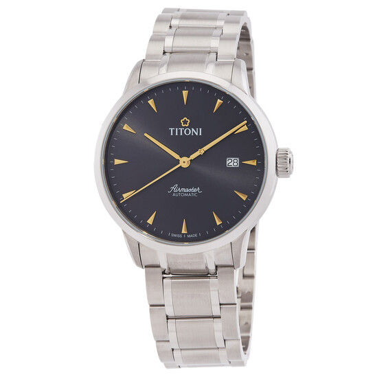 Titoni Airmaster Automatic Anthracite Dial Men's Watch 83733-S-576Y - Watches, Airmaster - Jomashop