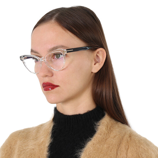 Tom Ford Blue Light Block Cat Eye Ladies Eyeglasses FT5639-B 026 54 889214072849 - Eyeglasses ...
