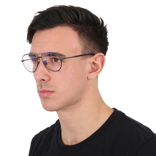 Tom Ford Blue Light Block Pilot Men's Eyeglasses FT5829-B 001 57 ...