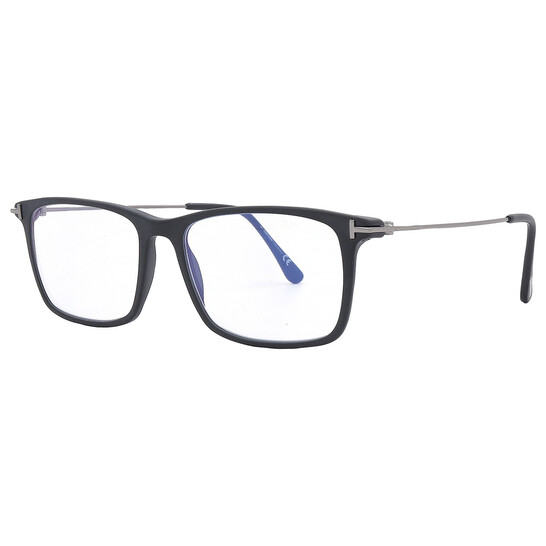 Tom Ford Blue Light Block Rectangular Men's Eyeglasses FT5758-B 002 54 ...