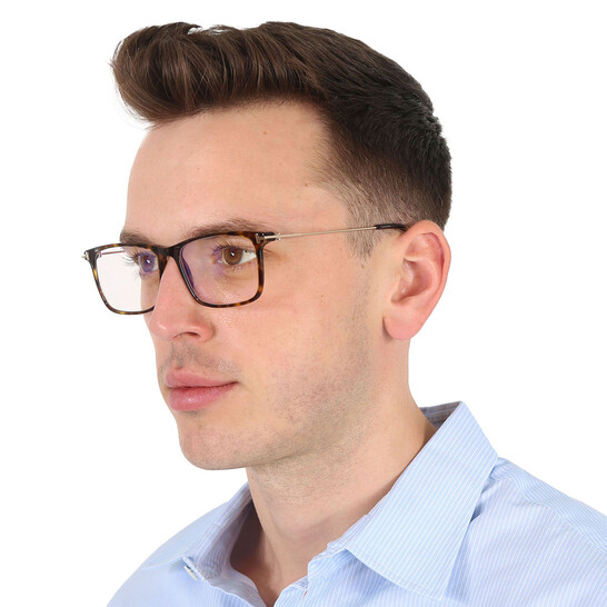 Tom Ford Blue Light Block Rectangular Men's Eyeglasses FT5758-B 052 56 ...