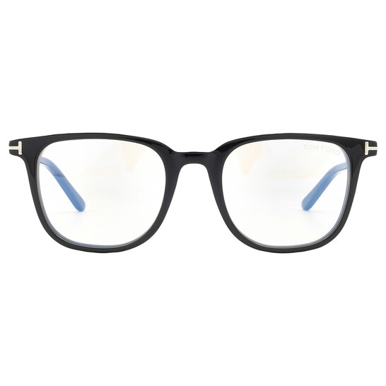 Tom Ford Blue Light Block with Grey Clip-On Square Men's Eyeglasses ...