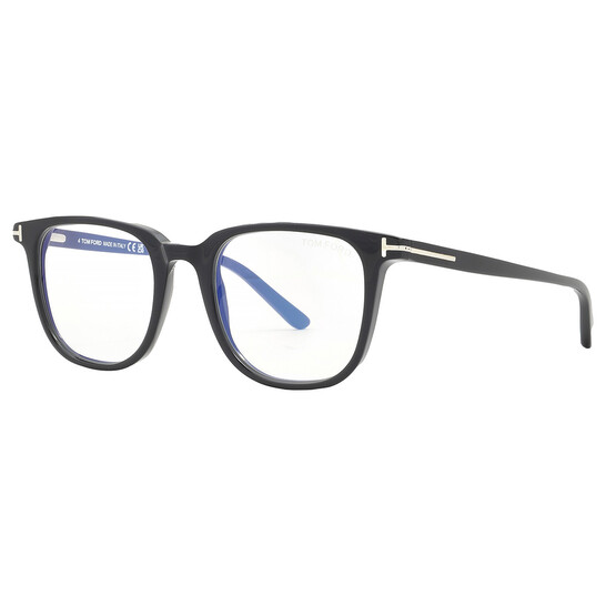 Tom Ford Blue Light Block with Grey Clip-On Square Men's Eyeglasses ...