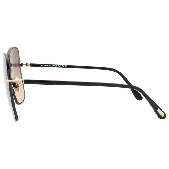 Tom Ford Claudia-02 Smoke Gradient to Lilac Butterfly Ladies Sunglasses FT0839 01B 62 ...