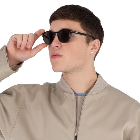 Tom Ford Dante Smoke Round Men's Sunglasses FT0834 56A 50 889214218919 ...