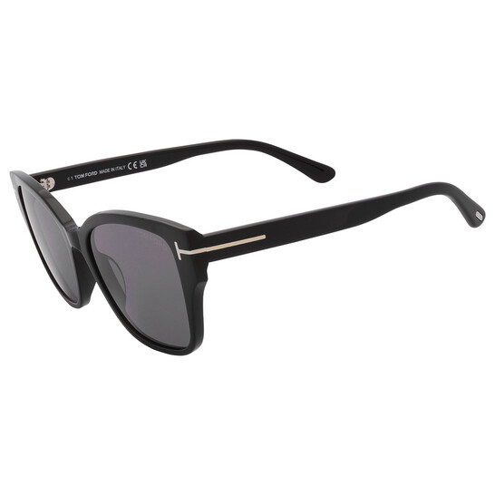 Tom Ford Elsa Polarized Smoke Butterfly Ladies Sunglasses FT1108 01D 55 ...