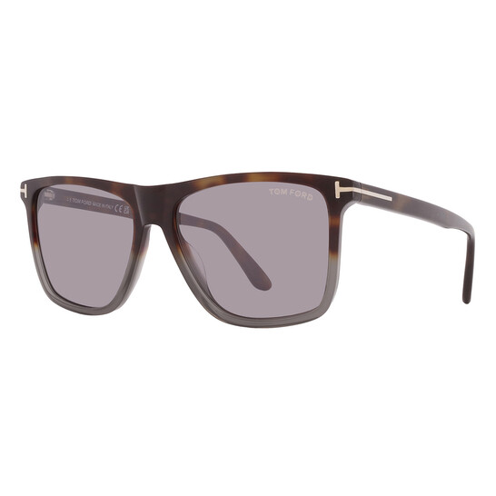 Tom Ford Fletcher Smoke Mirror Square Men's Sunglasses FT0832 55C 57 ...