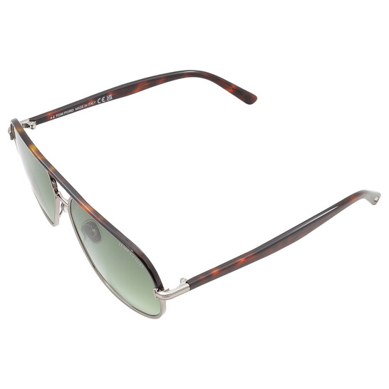 Tom Ford Maxwell Green Gradient Pilot Men's Sunglasses FT1019 14P 59 ...