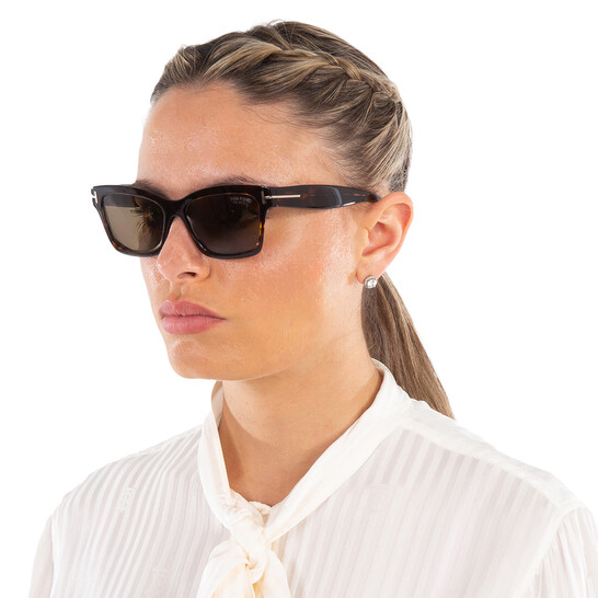 Tom Ford Mikel Polarized Brown Cat Eye Ladies Sunglasses FT1085 52H 54 ...