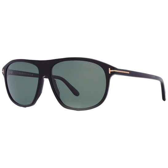 Tom Ford Prescott Polarized Green Navigator Men's Sunglasses FT1027 01R ...