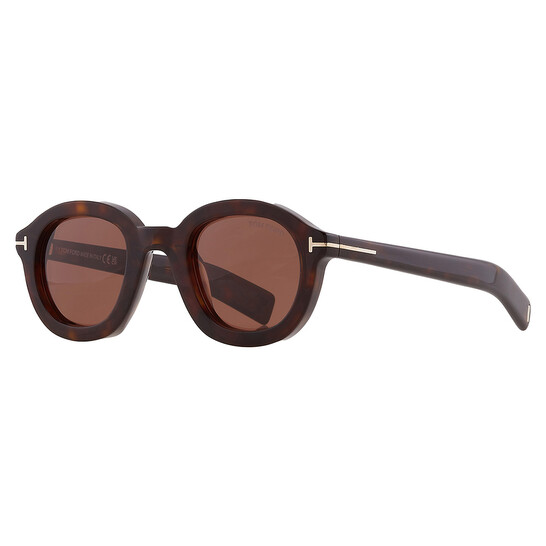 Tom Ford Raffa Brown Oval Men's Sunglasses FT1100 52E 46 889214477538 ...