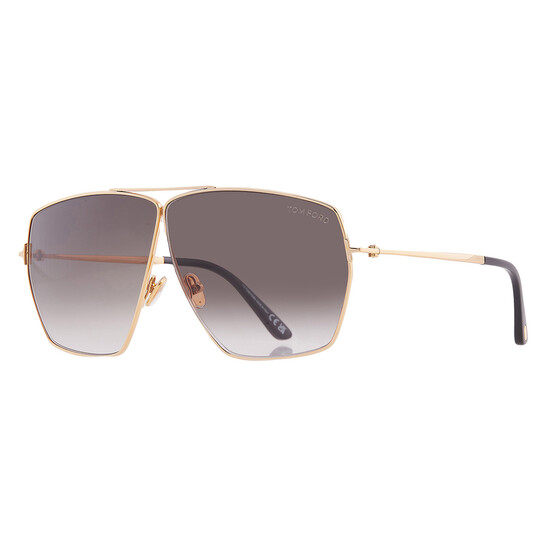 Tom Ford Stella Smoke Gradient Pilot Ladies Sunglasses FT1185 30B 67 ...
