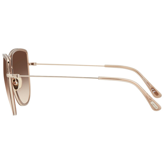Tom Ford Tina Gradient Brown Cat Eye Ladies Sunglasses FT0759 28F 59 ...