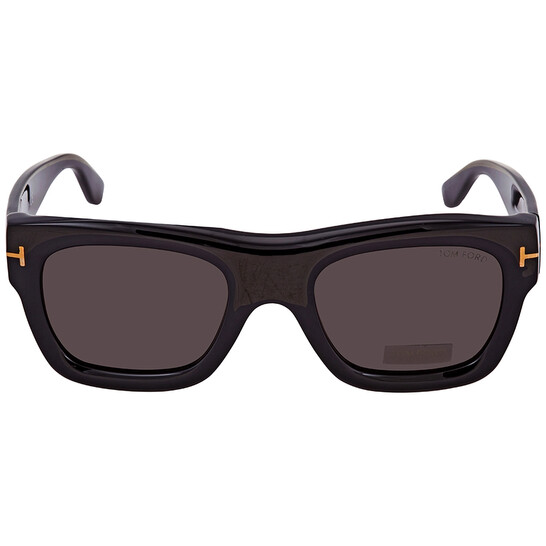Tom Ford WAGNER Grey Square Men's Sunglasses FT0558 01A FT0558 01A 52 ...