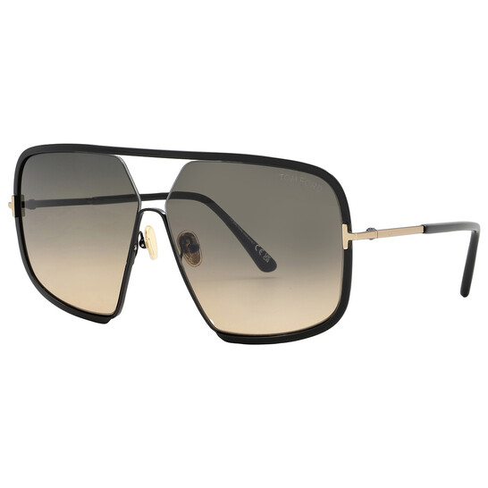 Tom Ford Warren Smoke Gradient Oversized Ladies Sunglasses FT0867 01B ...