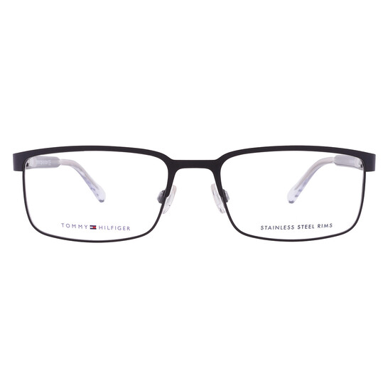 Tommy Hilfiger Demo Rectangular Men's Eyeglasses TH 1235 0FSW 55 ...