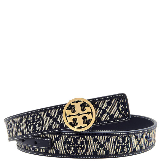 Tory Burch 1" Miller Monogram Jacquard Belt, Size X-Small 155042-405 ...