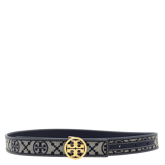 Tory Burch 1" Miller Monogram Jacquard Belt, Size X-Small 155042-405 ...