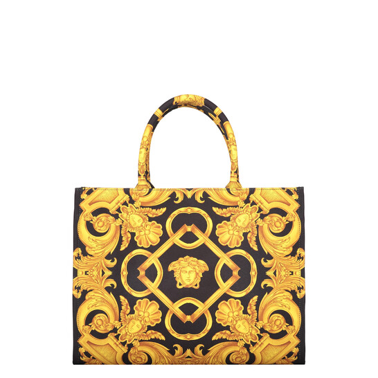 Versace Canvas Tote Bag 10145691A10399_5B00V 8053609096211 - Handbags ...