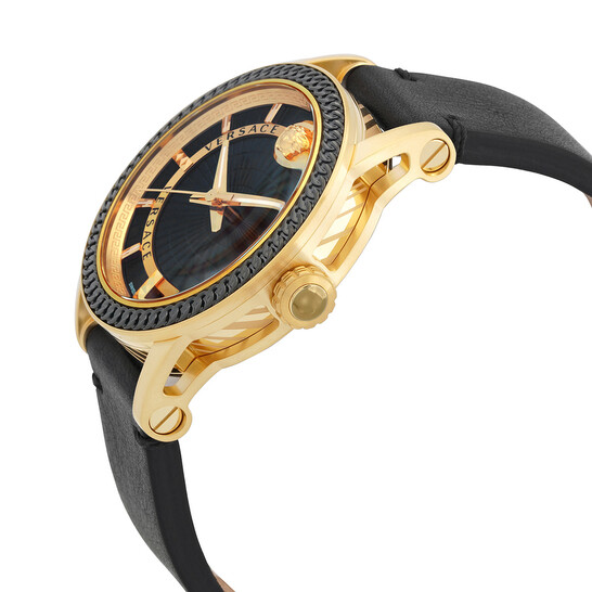 Versace Code Quartz Men's Black Guilloche Dial Watch VEPO00320 ...