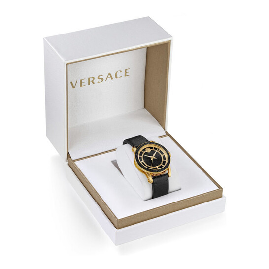 Versace Code Quartz Men's Black Guilloche Dial Watch VEPO00320 ...