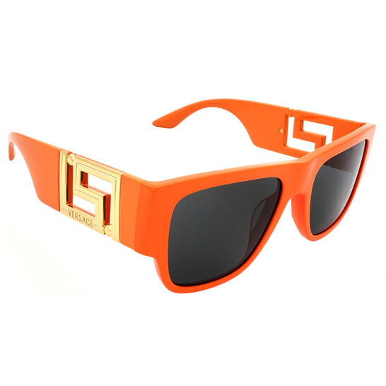 Versace Dark Gray Rectangular Men's Sunglasses VE4403 534887 57 ...