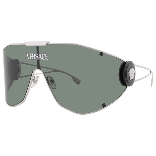 Versace Dark Green Shield Unisex Sunglasses VE2268 10003H 142 ...