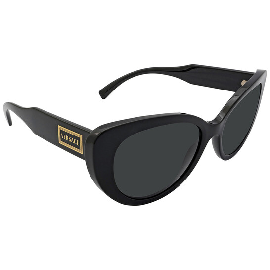 Versace Dark Grey Cat Eye Ladies Sunglasses VE4378 GB187 54 ...
