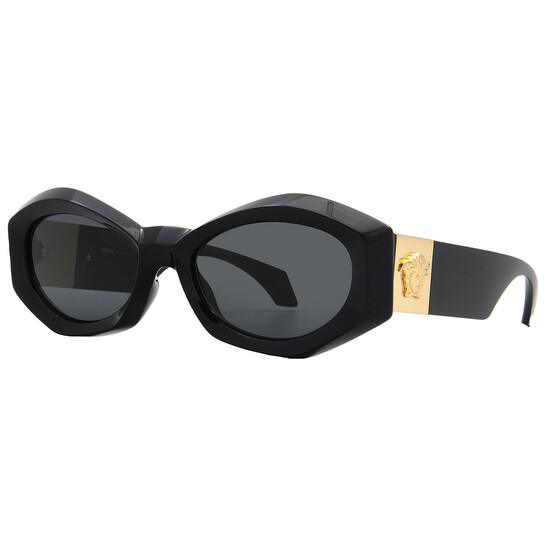 Versace Dark Grey Geometric Ladies Sunglasses VE4466U GB1/87 54 ...