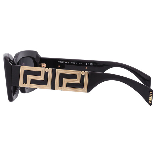 Versace Dark Grey Rectangular Ladies Sunglasses VE4444U GB1/87 54 ...
