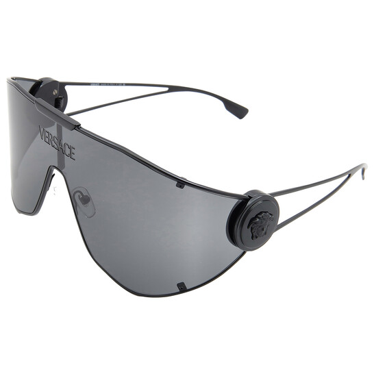 Versace Dark Grey Shield Unisex Sunglasses VE2268 143387 142 ...