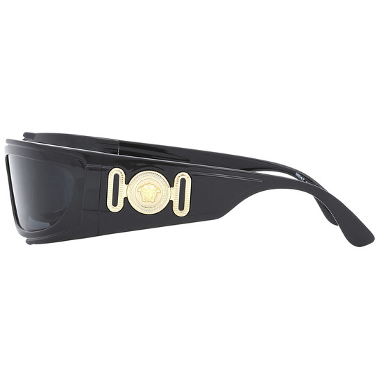 Versace Dark Grey Wrap Men's Sunglasses VE4446 536087 67 8056597934428 ...