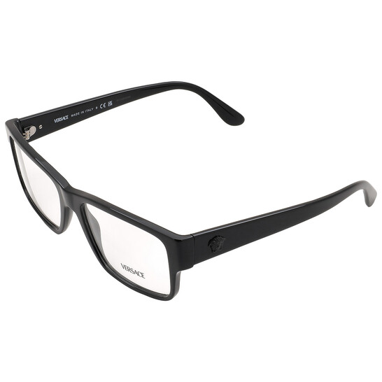 Versace Demo Rectangular Men's Eyeglasses VE3342 GB1 57 VE3342 GB1 57 ...