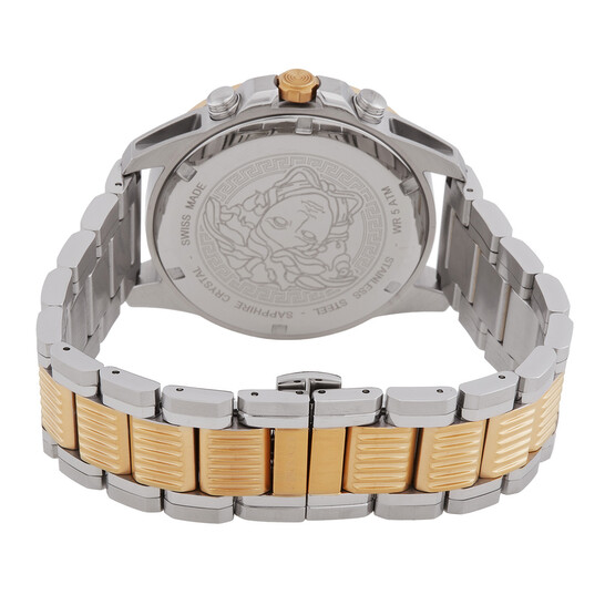 Versace Greca Action Chronograph Quartz Silver Dial Men's Watch ...