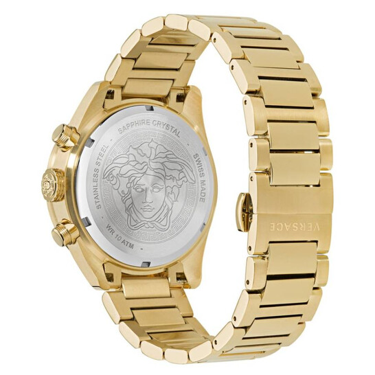 Versace Greca Dome Chronograph Quartz Black Dial Men's Watch VE6K00523 ...