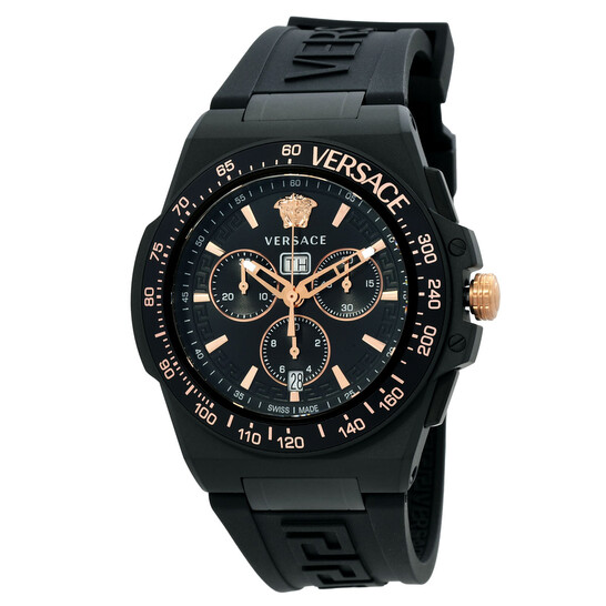 Versace Greca Extreme Chronograph Quartz Black Dial Men's Watch ...
