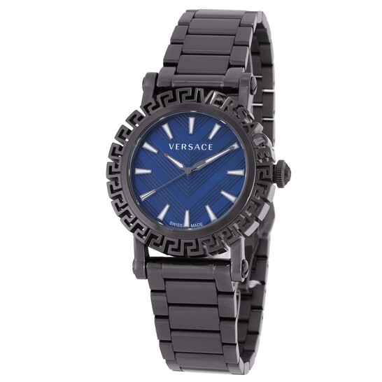 Versace Greca Glam Quartz Blue Dial Men's Watch VE6D00423 7630615127323 ...