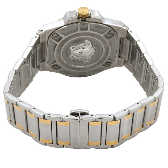 Versace Greca Reaction Quartz White Dial Two-Tone Men's Watch VE3I00422 ...
