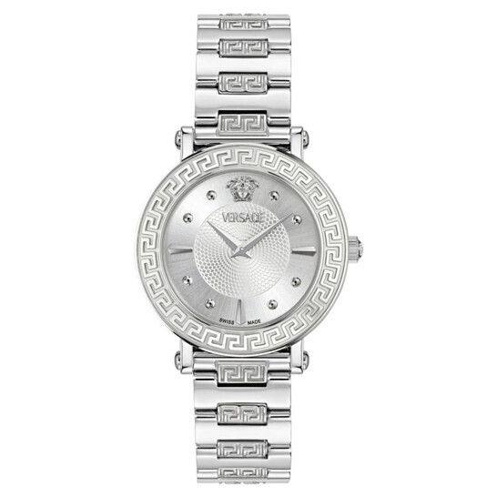 Versace Greca Sphere Quartz Silver Dial Ladies Watch Box Set VE9C00324 ...