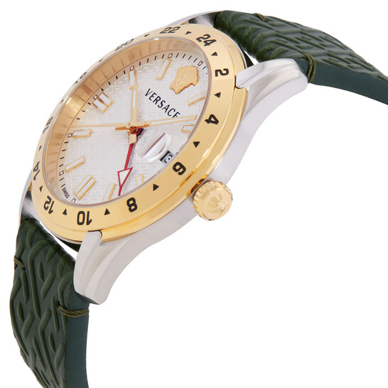 Versace Greca Time GMT Quartz Silver Dial Men's Watch VE7C00223 ...