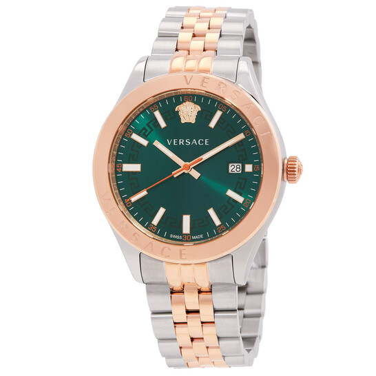 Versace Hellenium Quartz Green Dial Men's Watch VEVK01324 7630615164748 ...