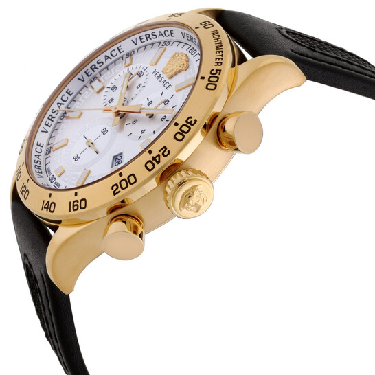 Versace Hellenyium Chronograph Quartz Silver Dial Men's Watch VE2U00222 ...