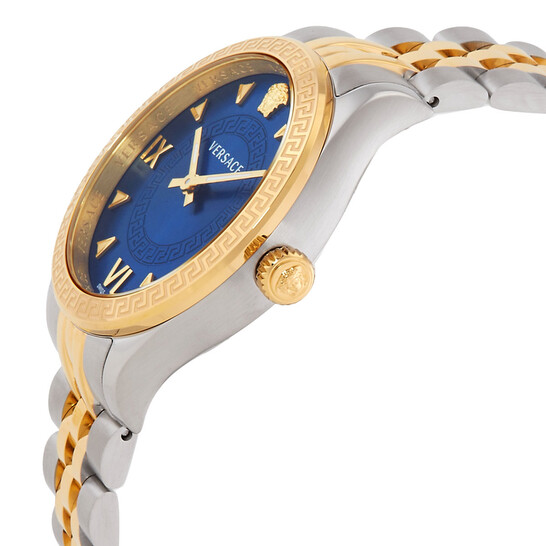 Versace Hellenyium Quartz Blue Dial Two-Tone Ladies Watch VE2S00522 ...