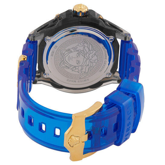 Versace Icon Quartz Blue Dial Men's Watch VE6E00323 7630615127682 ...